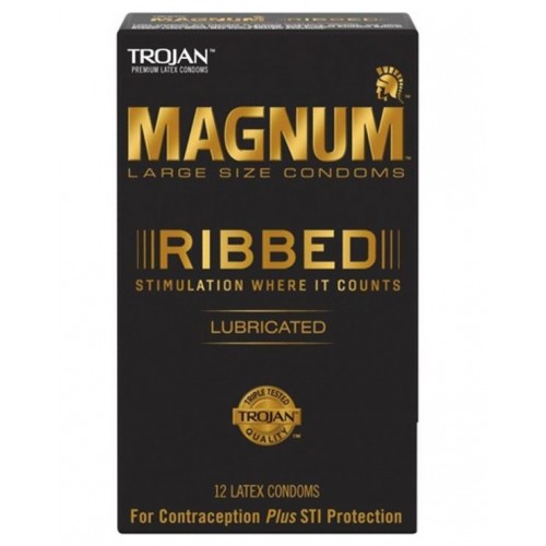 Trojan Magnum Ribbed N12